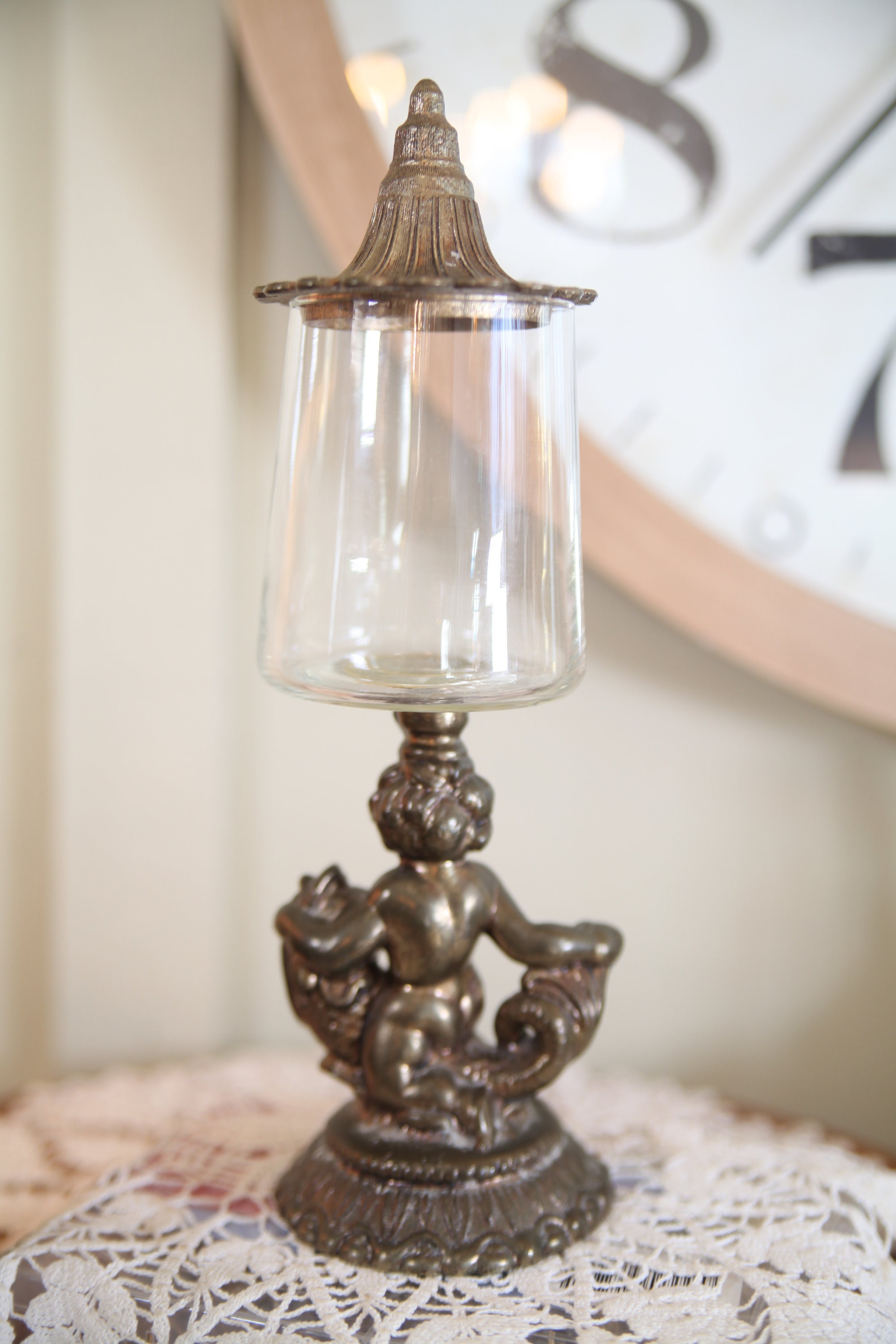 Vintage Antique Kintaro Boy Riding Koi Fish Vanity Figurine - Etsy