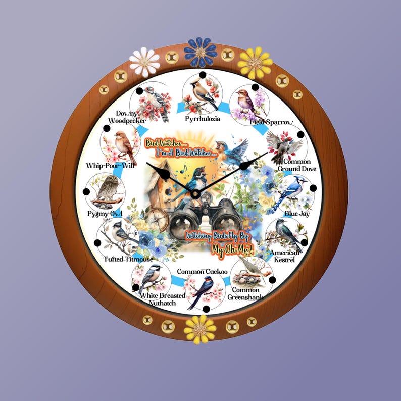 Bird Song Wall Clock, Song Birds, Custom Made, Hand Decorated, "i'm A ...