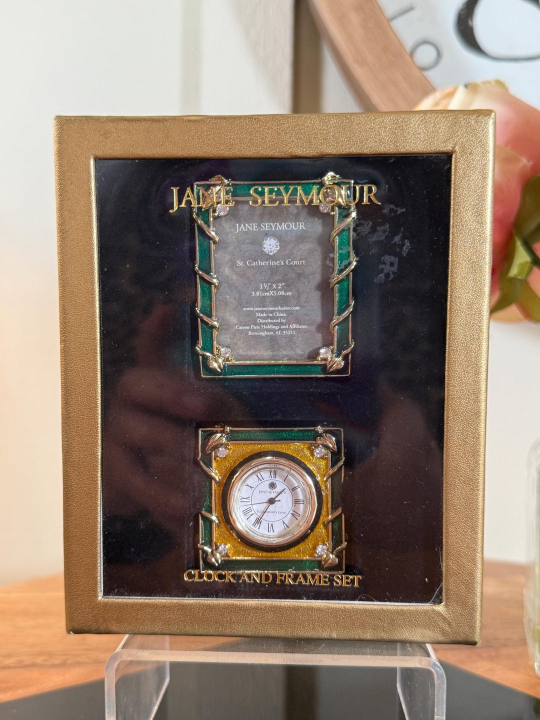 Jane Seymour, Clock & Frame Set, Green/gold, Miniature St., Catherine's ...