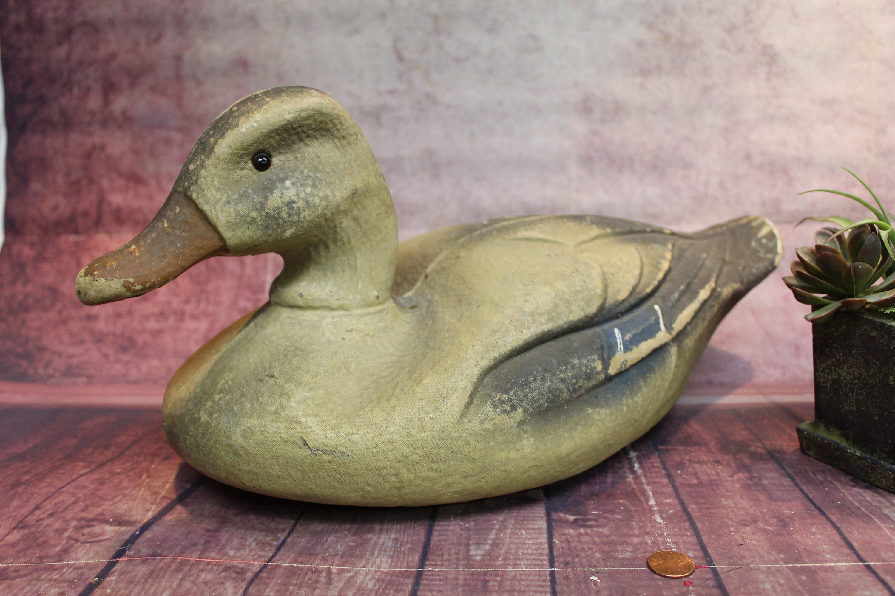 Antique Paper pressed Mallard Duck Decoy Large 16 | Etsy