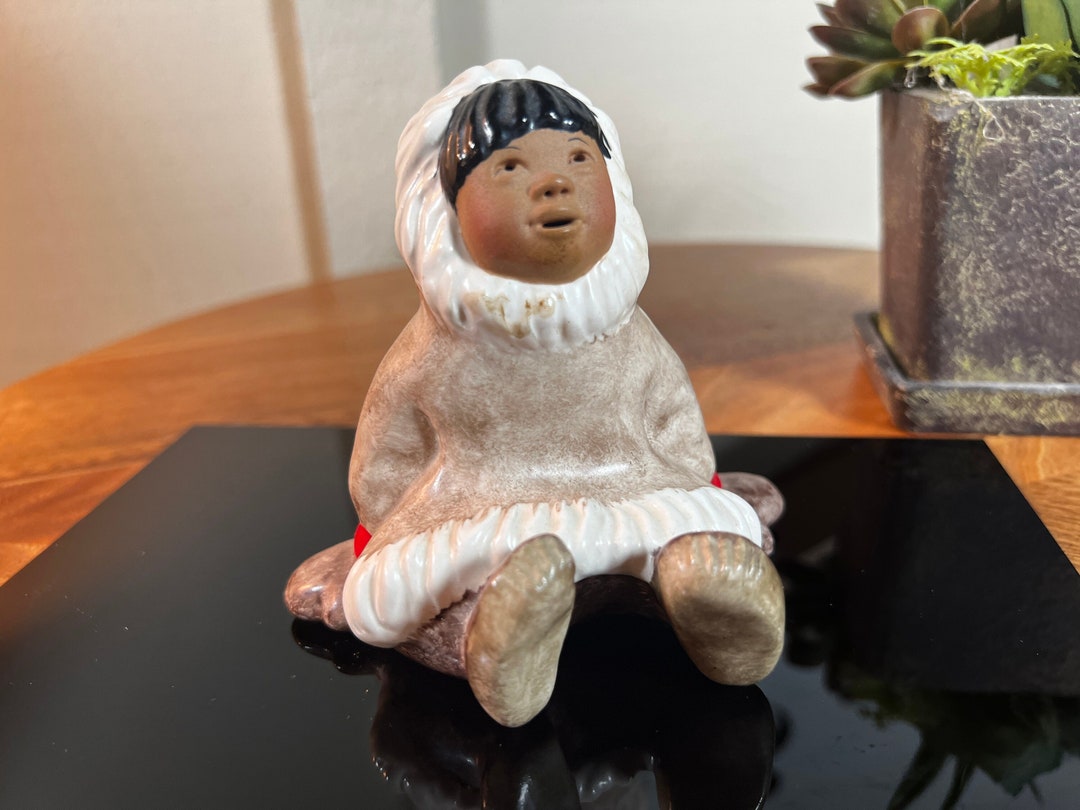 C. Alan Johnson Eskimo "joey" Alaskan Intuit Figurine, Vintage, Signed ...