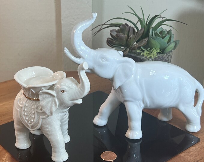 Lenox China, Jewels Collection, Small Elephant Truck Up, Tea Light, and ...