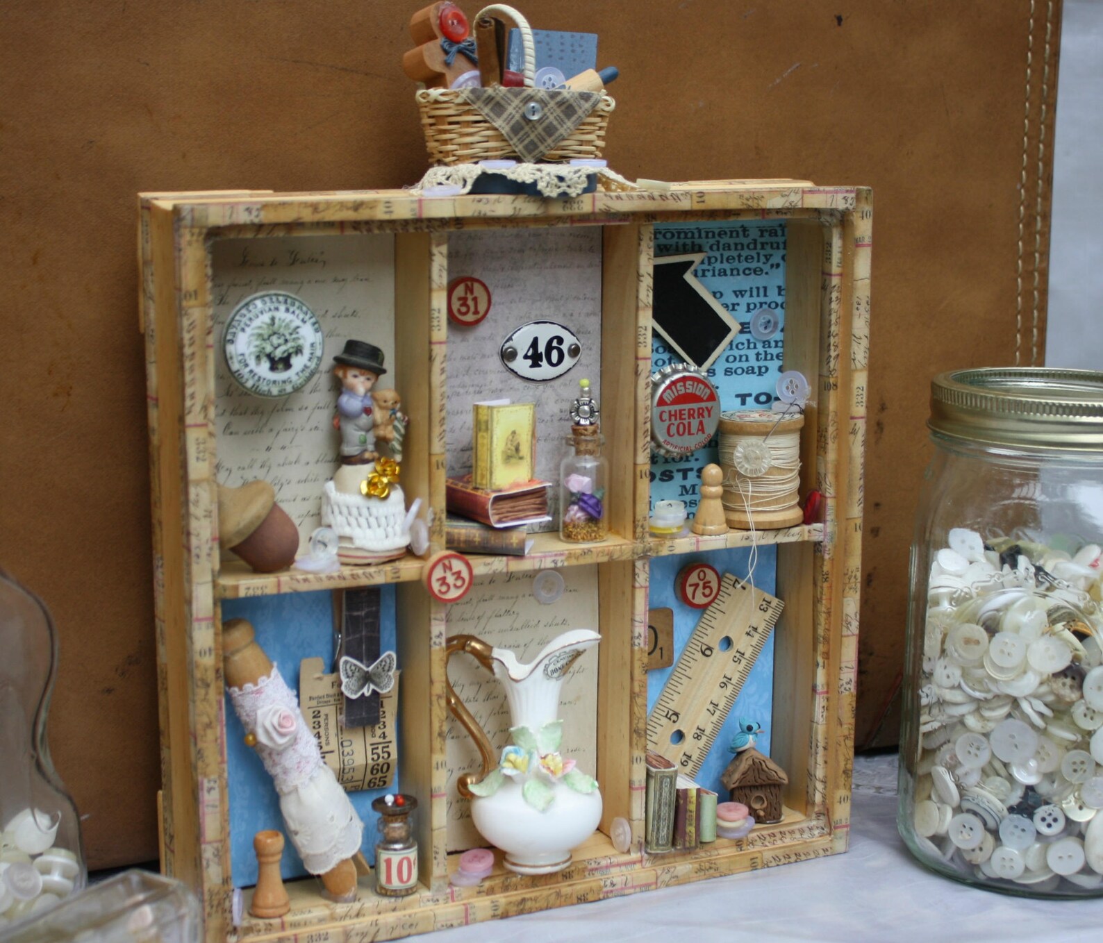 Configuration Box Shadow Box Curio Box Vintage Box - Etsy