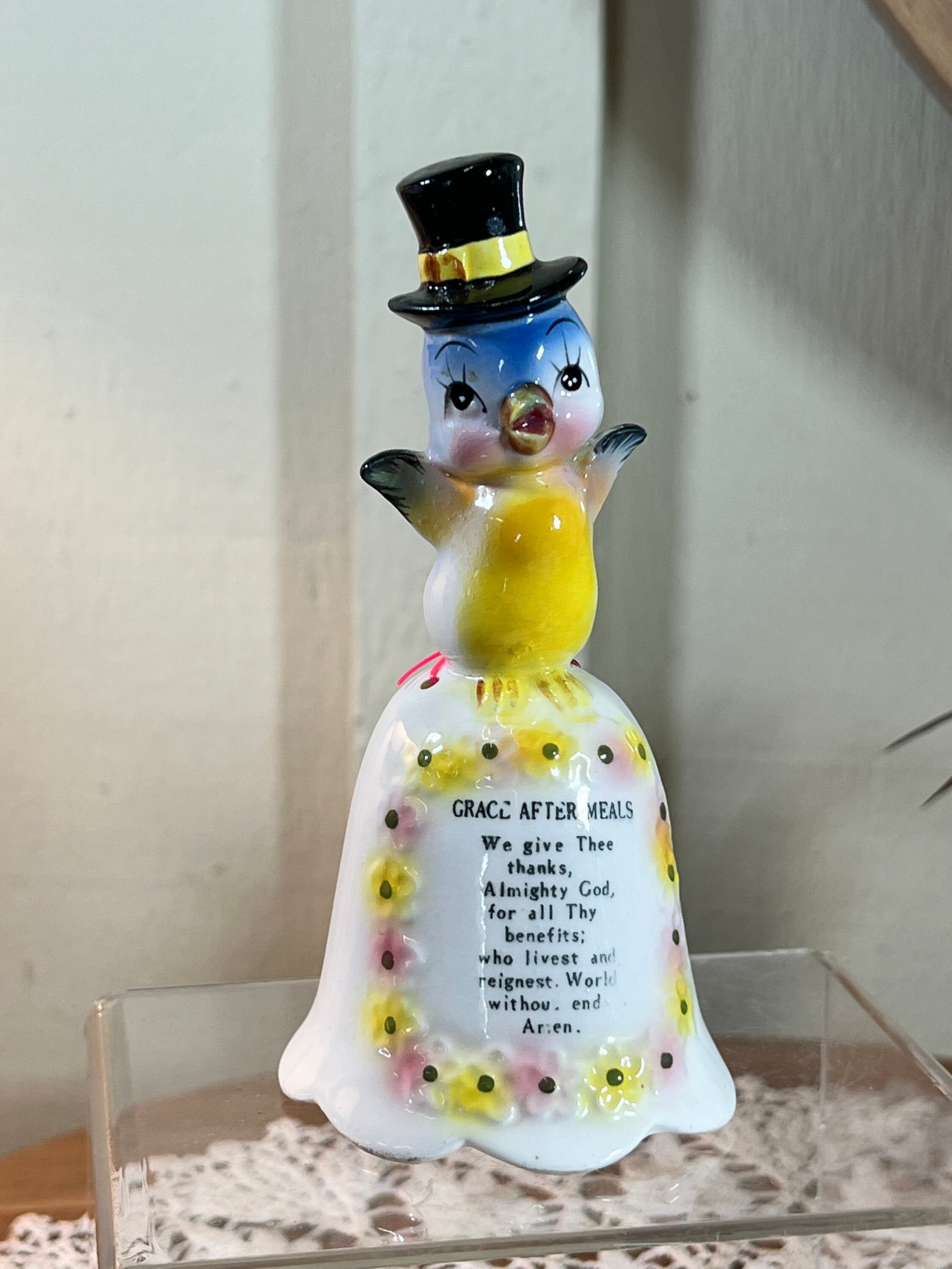 Vintage Anthropomorphic Blue Birdbell Grace After Meals - Etsy