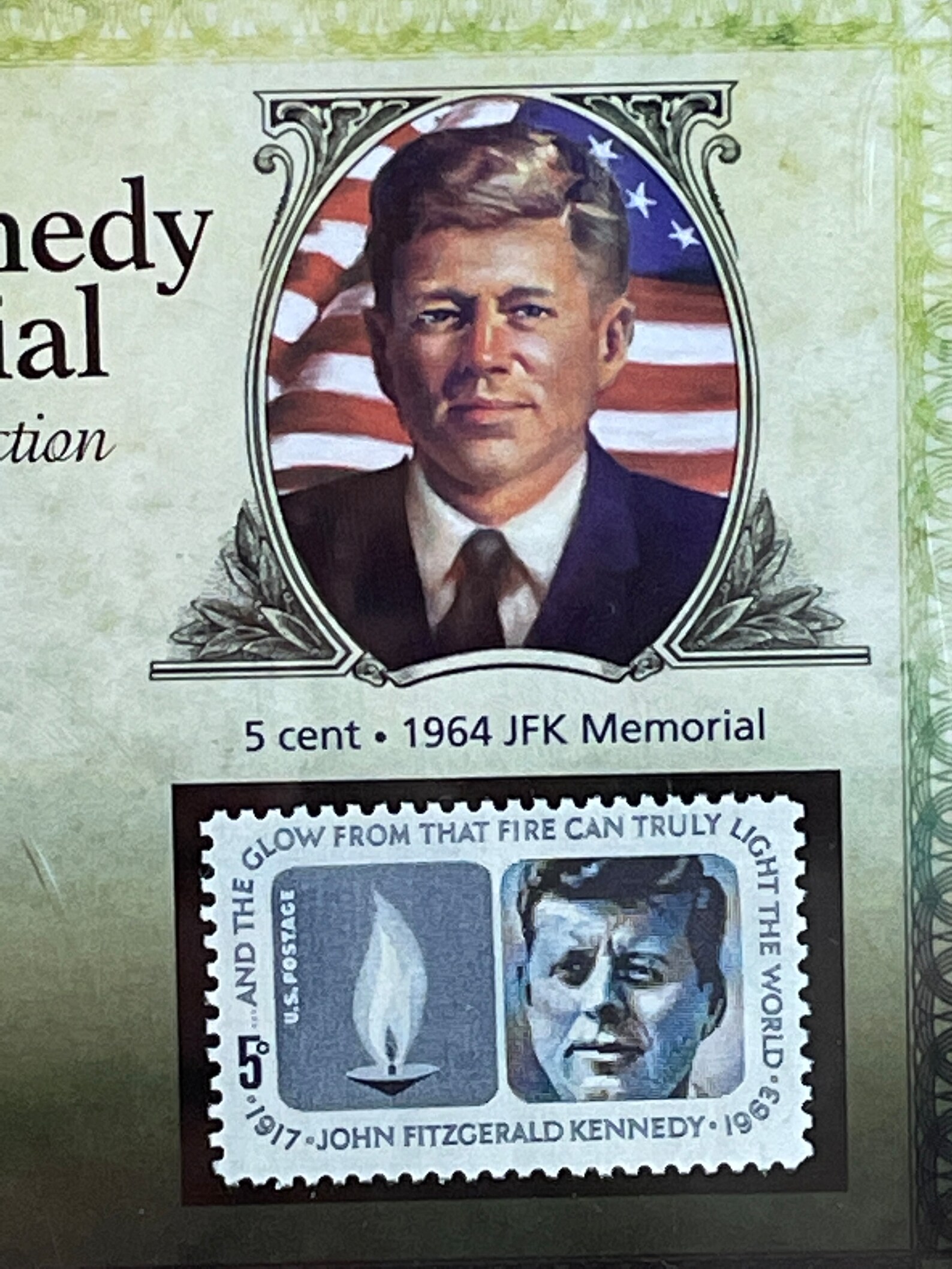 Vintage, John F. Kennedy Bicentennial Coin & Stamp Set, 5.5 Inch ...