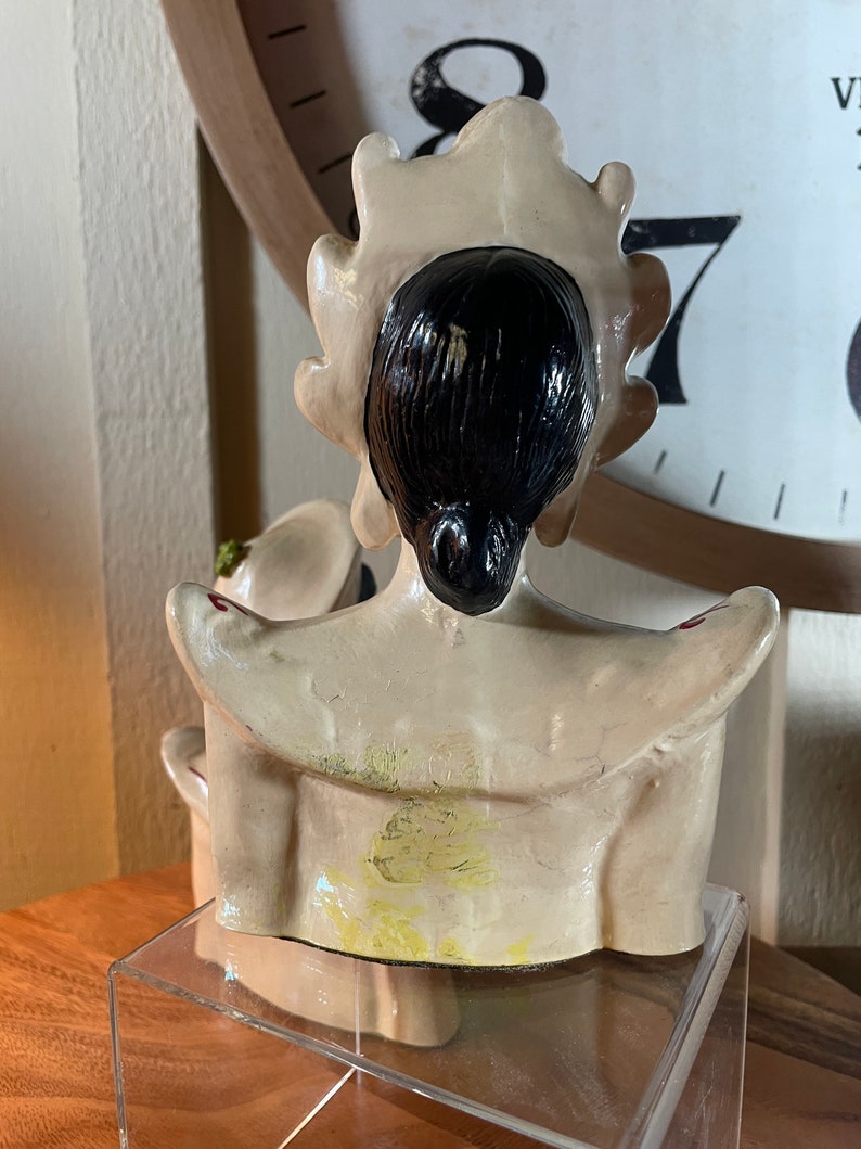 Vintage Asian Couple Busts Japanese Ornate Plaster 8 Inch - Etsy