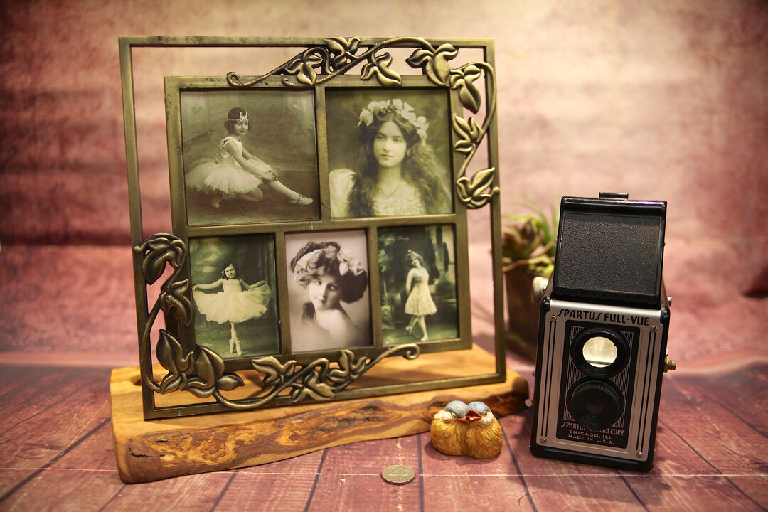 Vintage 1920's Camera Framed Picture Coll;age With Spartus Fullview ...