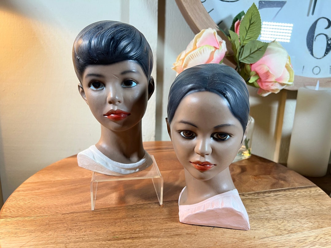 Vintage, Set of 2, Lego, Mold, Ceramic Boy & Girl, Head Busts, 7", 1960 ...