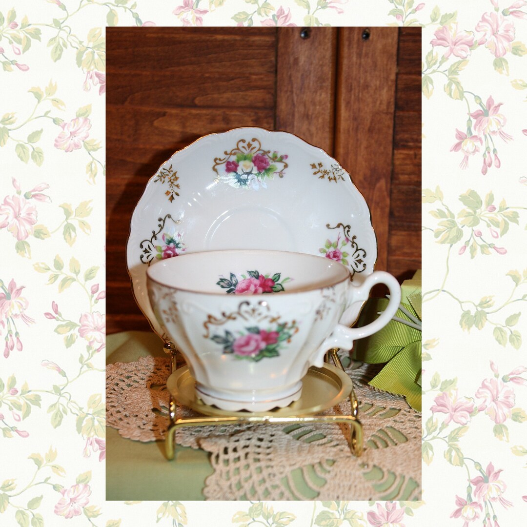 Vintage Lefton Tea Cup, Floral, 1950's B28 - Etsy UK