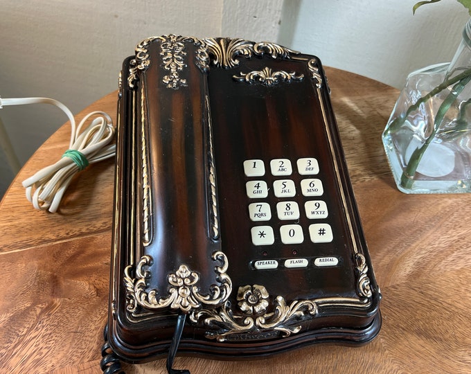 Vintage, 80's Style, Ornate, Land Line, Victorian, Telephone, Push ...
