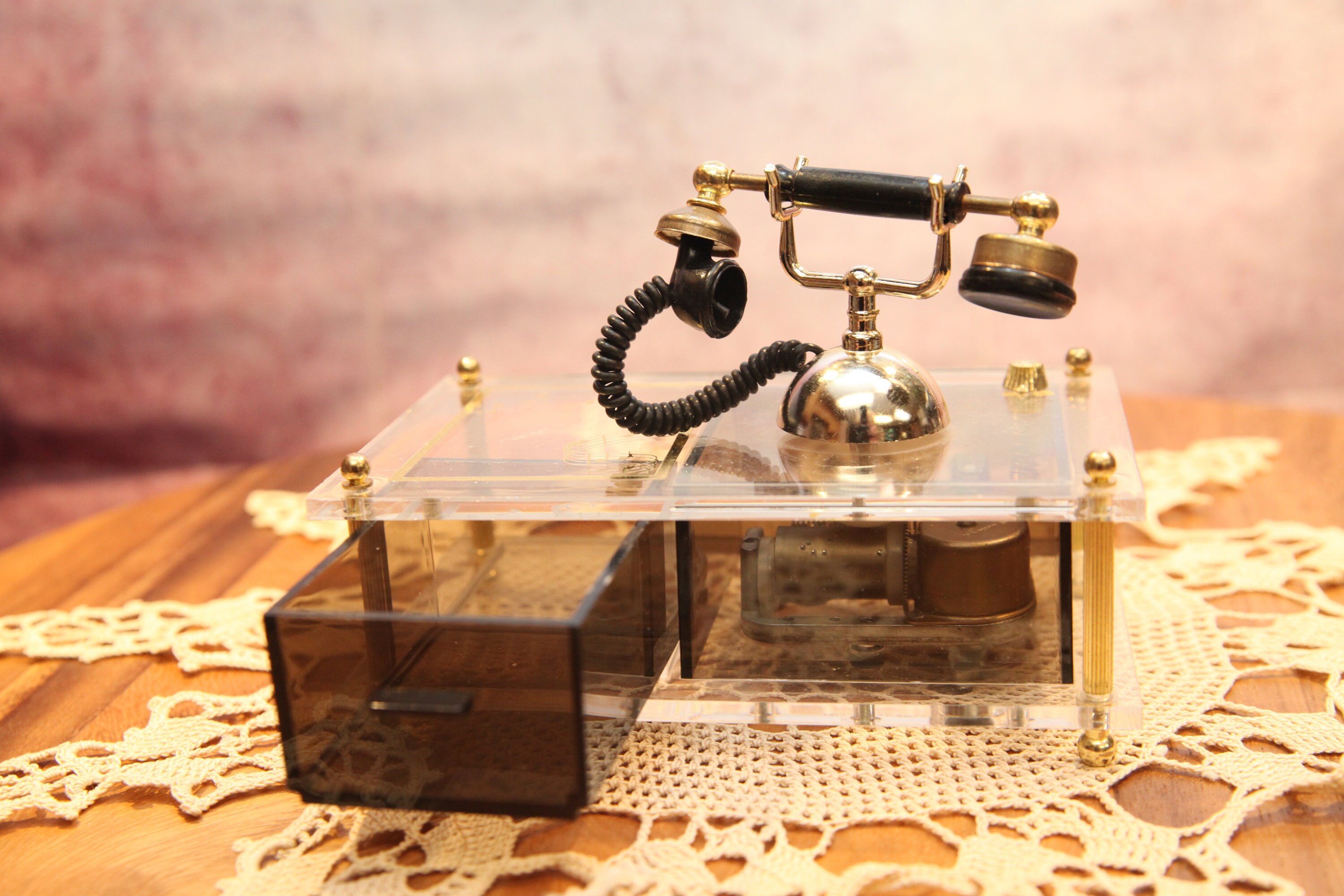 Vintage Acrylic Telephone Trinket Music Box Jewelry Music - Etsy