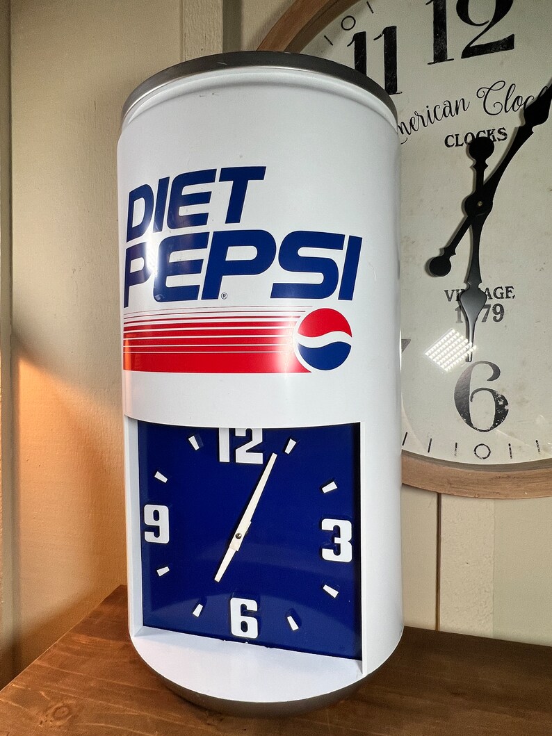 Vintage Giant PEPSI CAN Wall Hanging Clock Display Quartz - Etsy