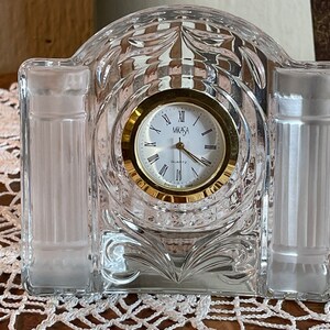 Vintage Mikasa Crystal Clock, Quartz, Accent Clock,dresser, Boudoir ...