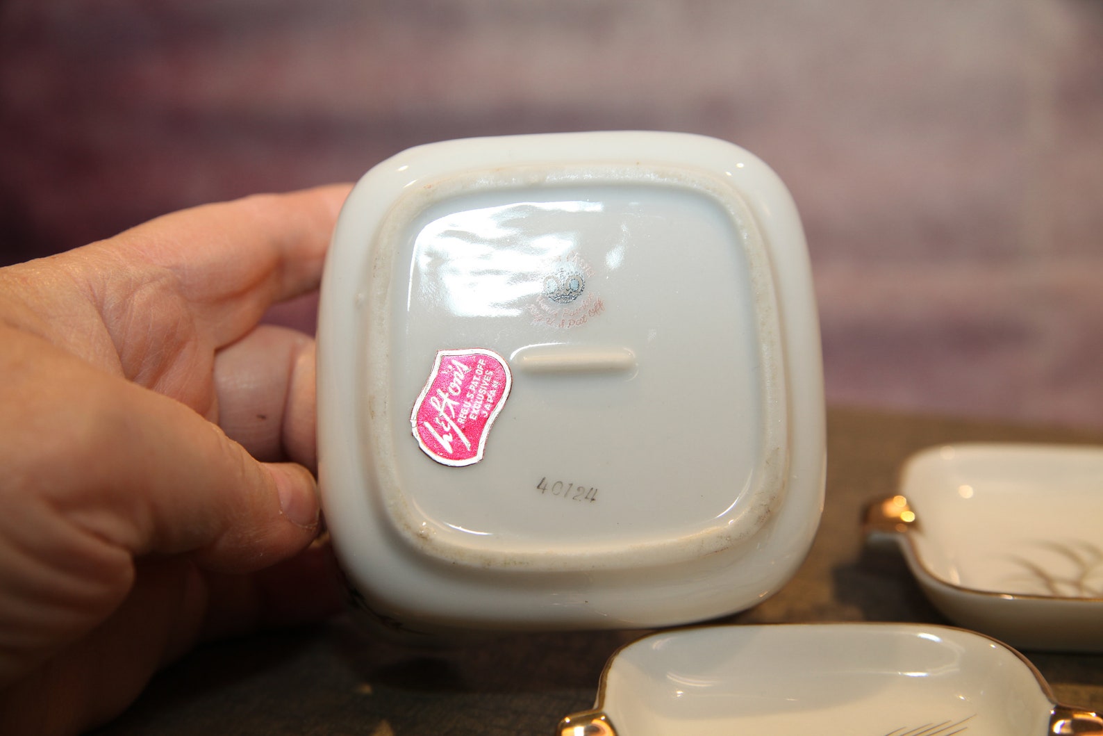 Lefton Personal Ashtray Gold Wheat Hostess 40124 Japan Set | Etsy