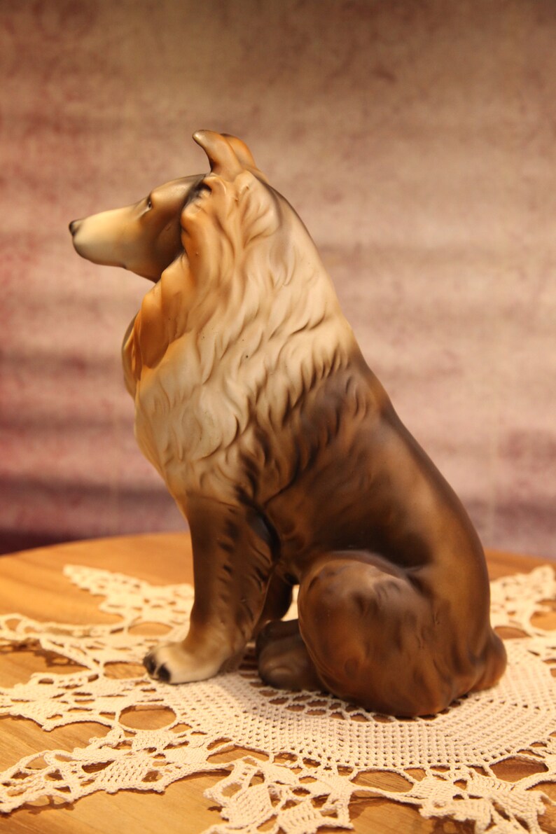 Vintage NORCREST Porcelain Bisque Collie Border Collie | Etsy