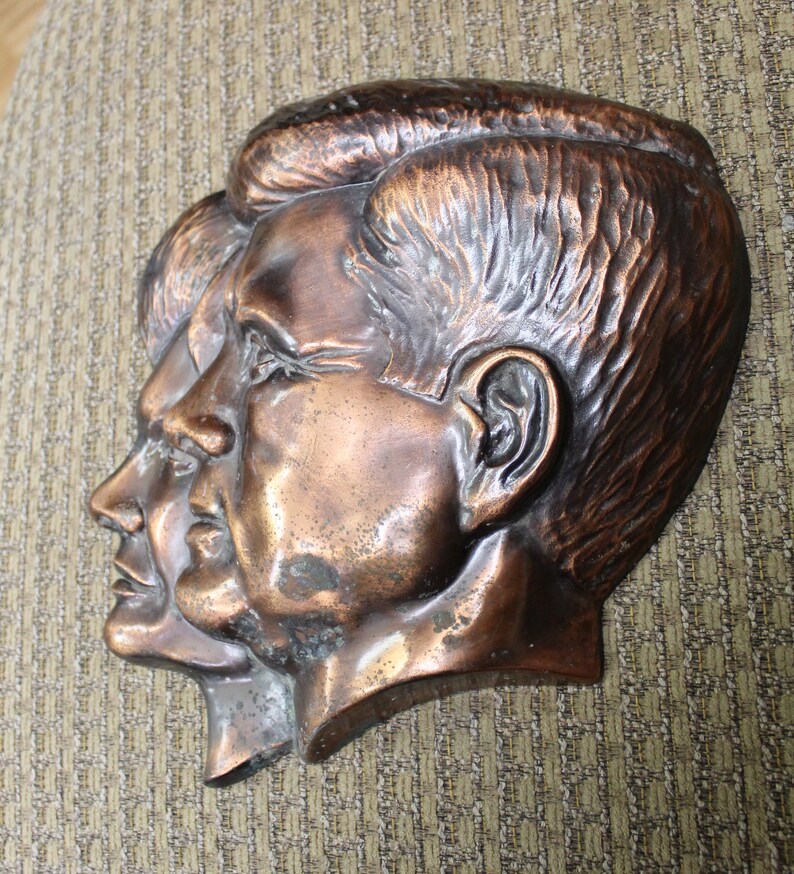 JFK Bronze Jackie & John Kennedy Heads President John - Etsy Canada