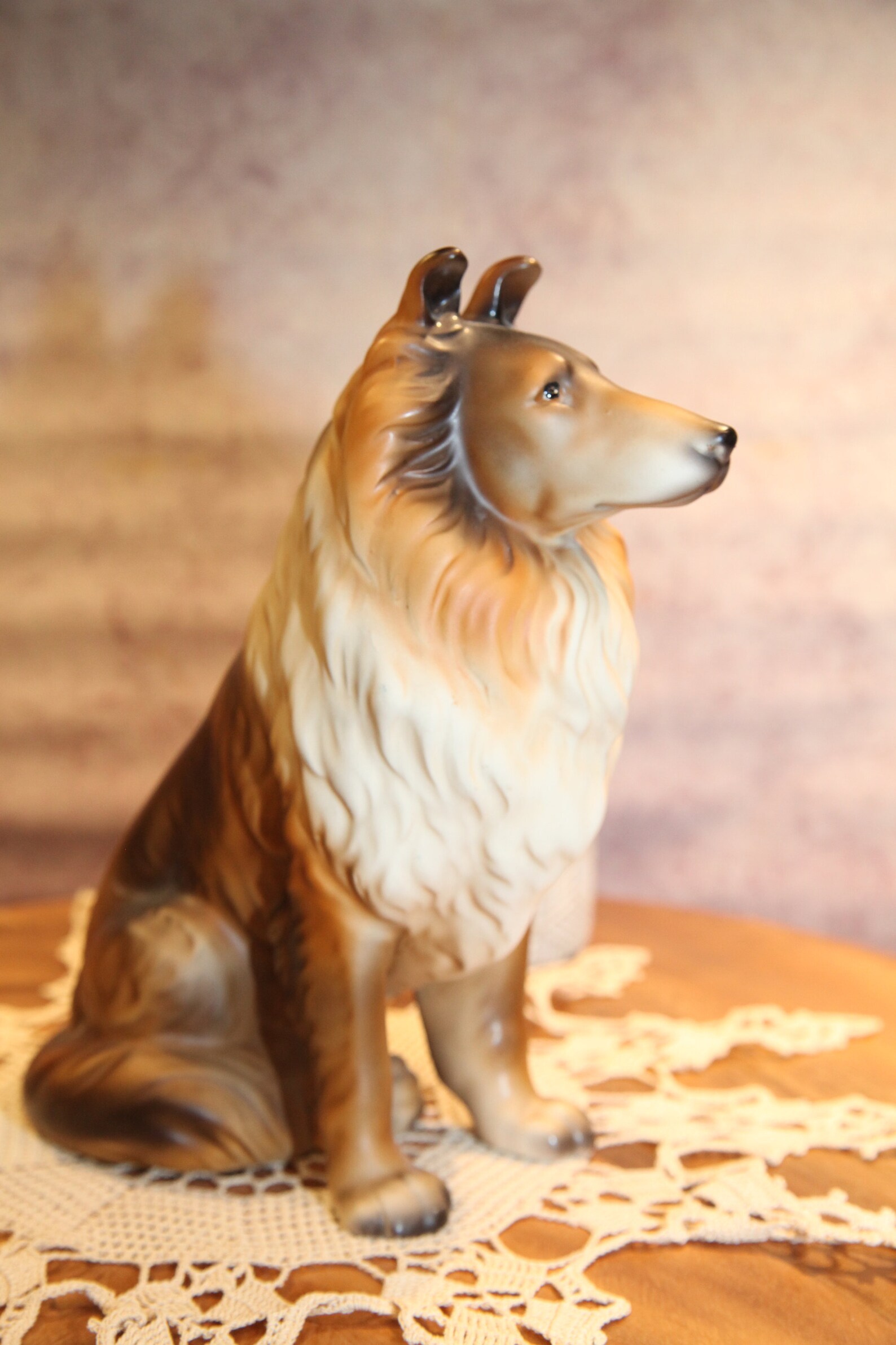 Vintage NORCREST Porcelain Bisque Collie Border Collie - Etsy