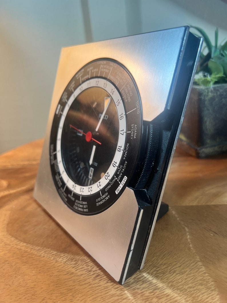 Picco Quartz World Time Clock PQZ101S Japan LR1 Vintage - Etsy
