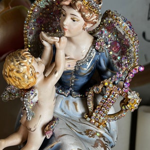Vintage Angelic Cherub-angel, Ceramic, Made in Italy, Hand Decorated ...