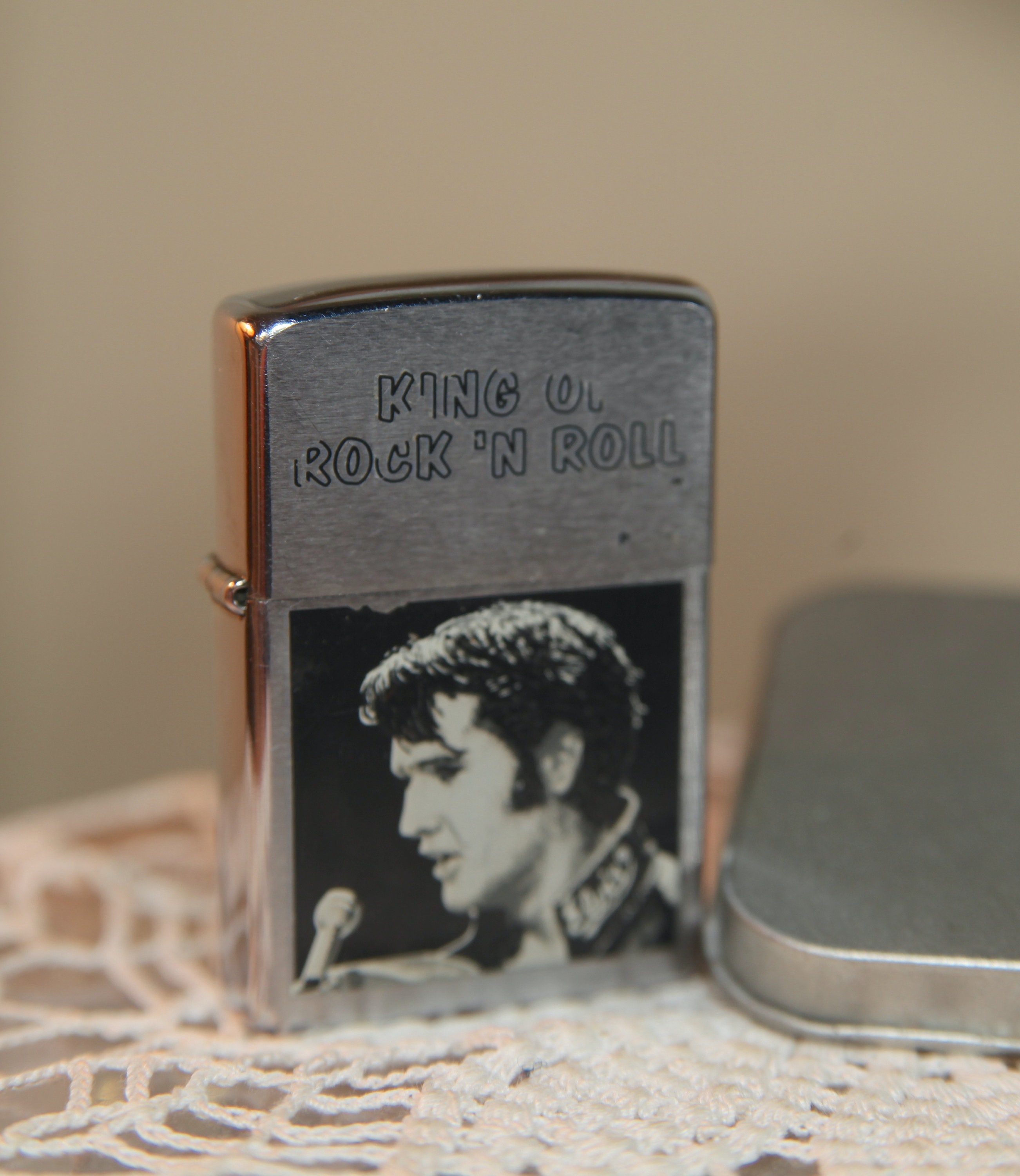 Zippo Lighter Vintage 2000 Elvis King of Rock 'N Roll | Etsy
