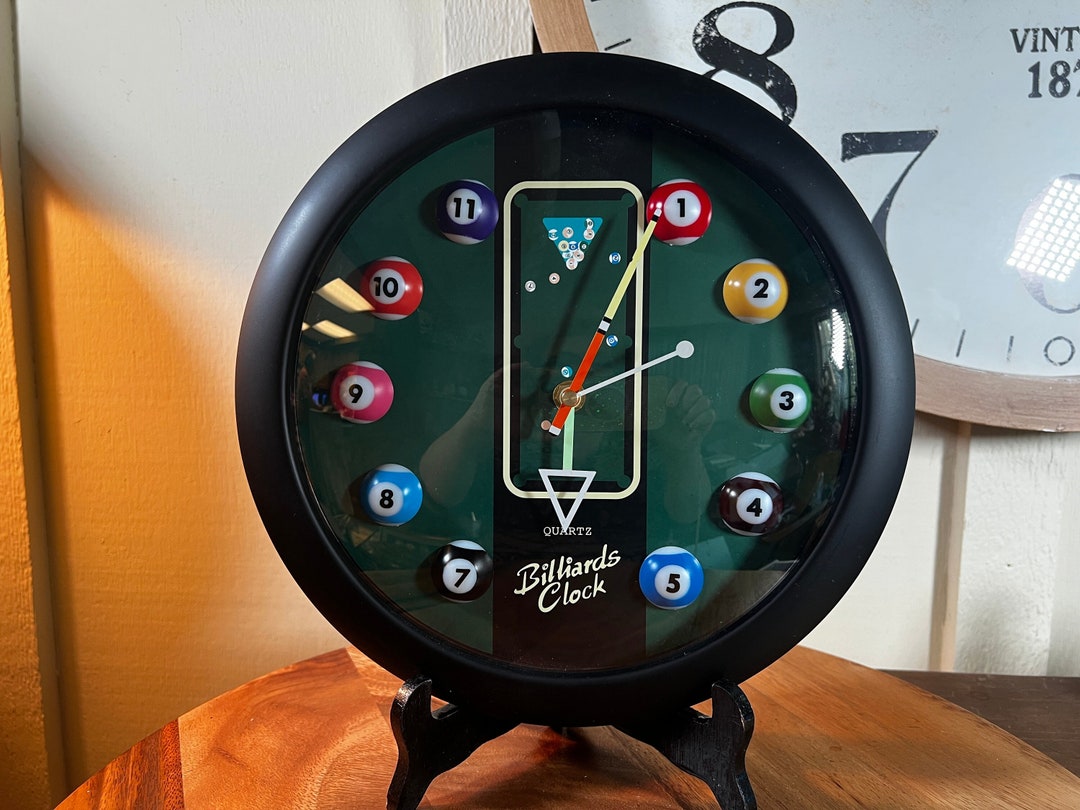 Vintage, Pool Table, Billiards Balls, Pool Table, Man Cave, Quartz, 12 ...