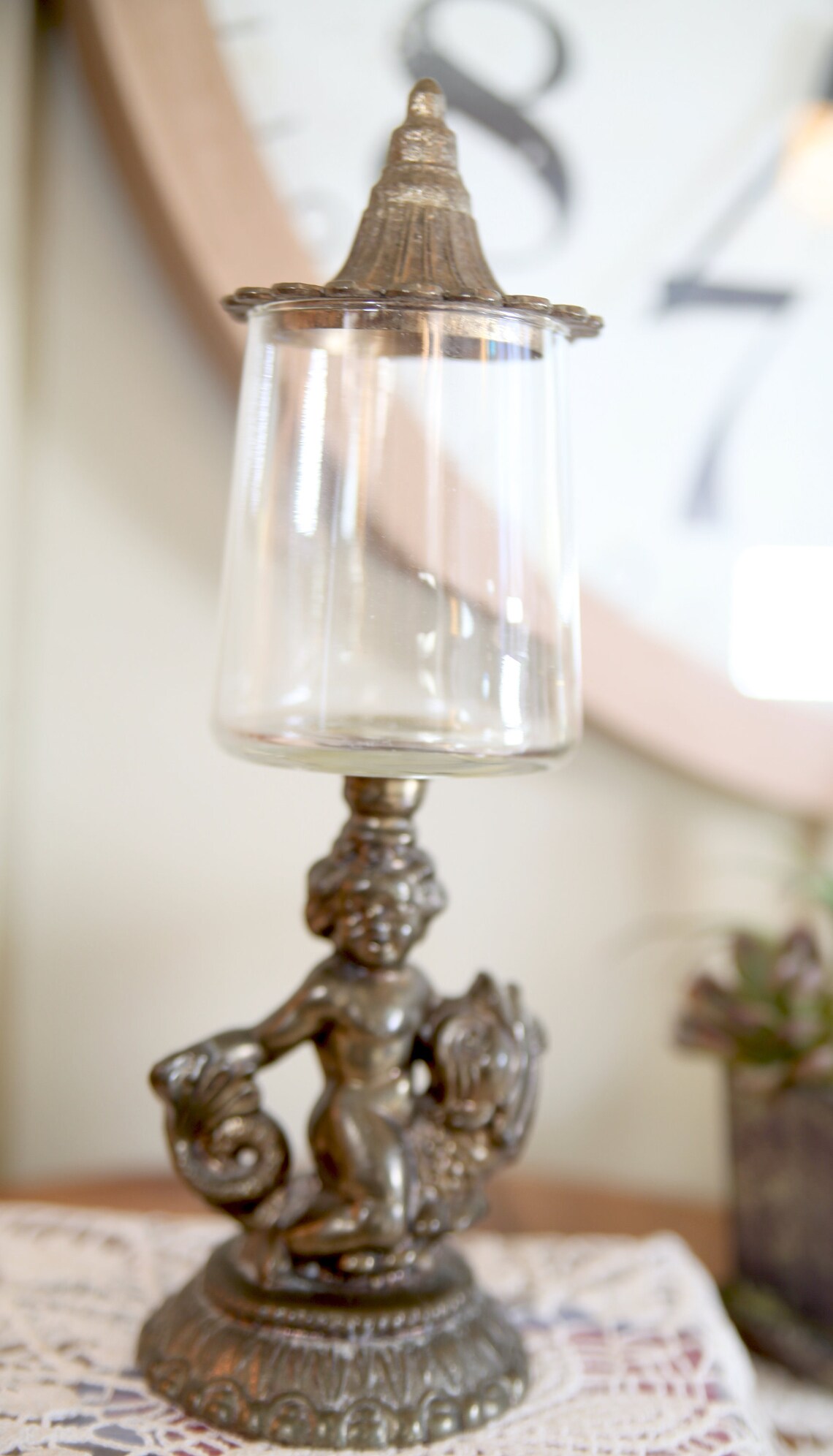 Vintage Antique Kintaro Boy Riding Koi Fish Vanity Figurine - Etsy