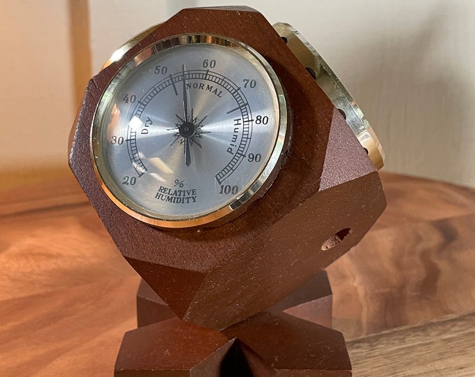 Vintage Desk Top Weather Station, Made in Japan, 6", Thermometer ...