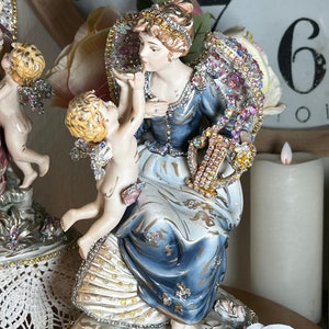 Vintage Angelic Cherub-angel, Ceramic, Made in Italy, Hand Decorated ...