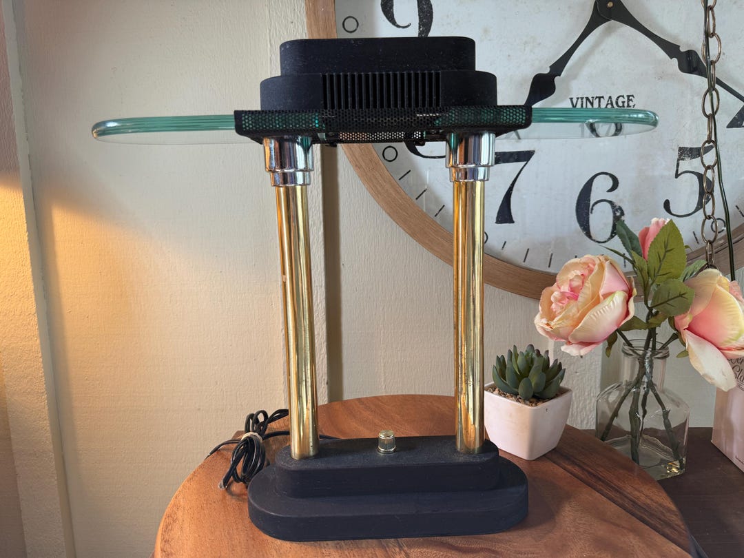 Vintage, Modern, Kovacs Sonneman Style, Brass, Halogen, Desk Lamp ...