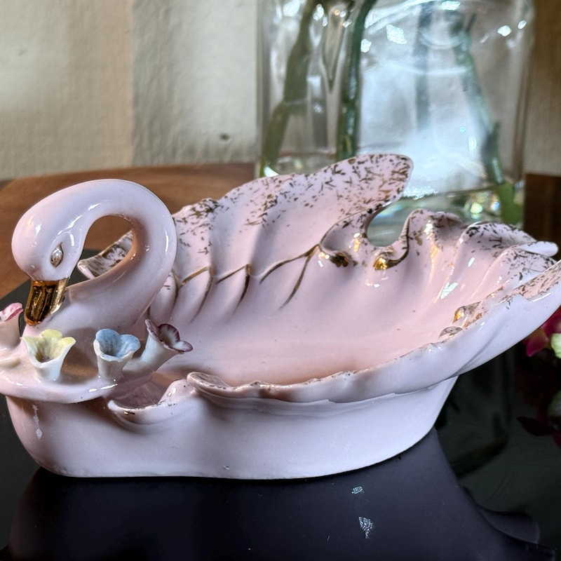 Vintage Ash Tray Swan - Etsy