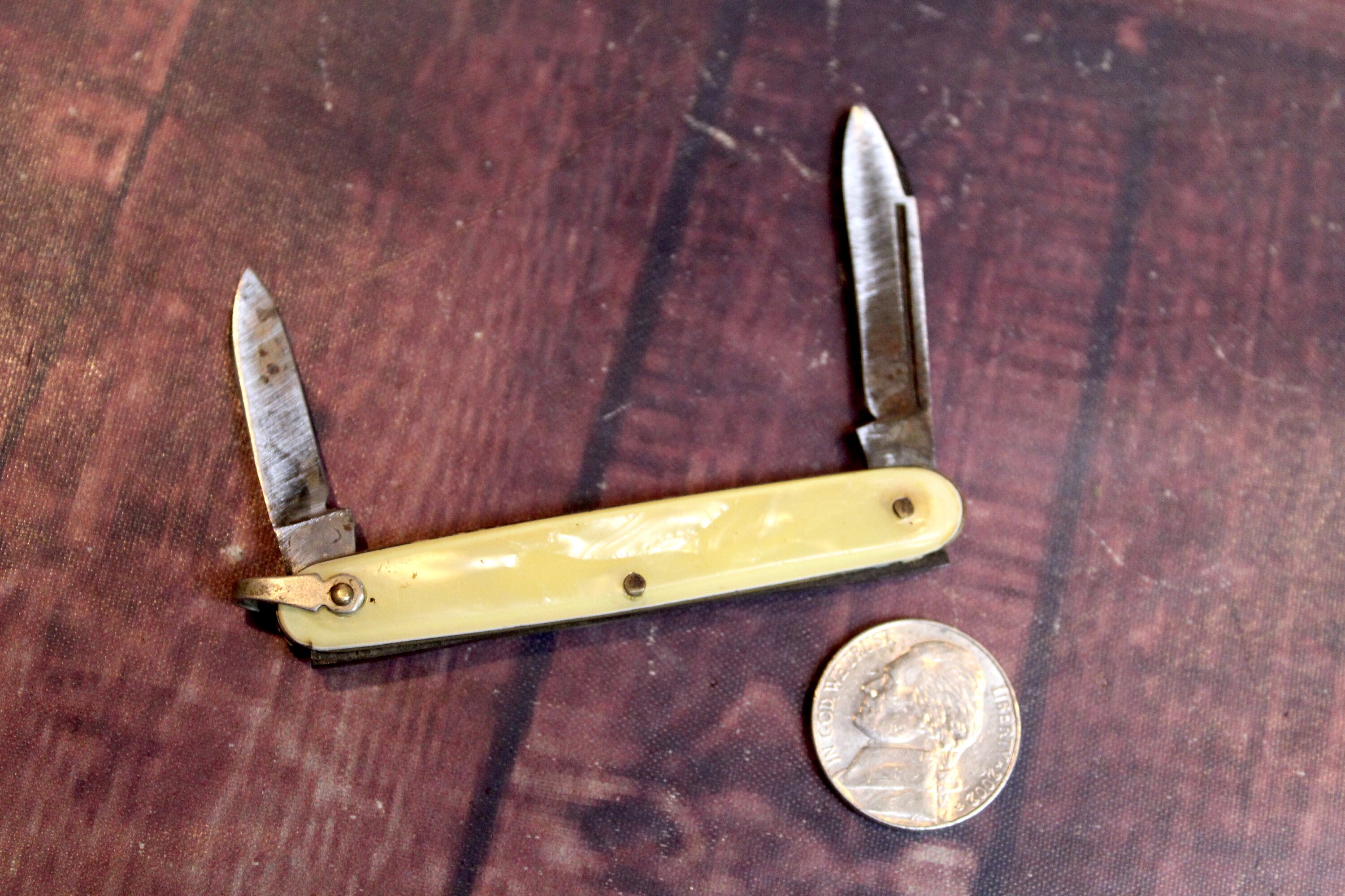 Vintage Jack Knife Cracked Ice Handles Pearl Handle | Etsy