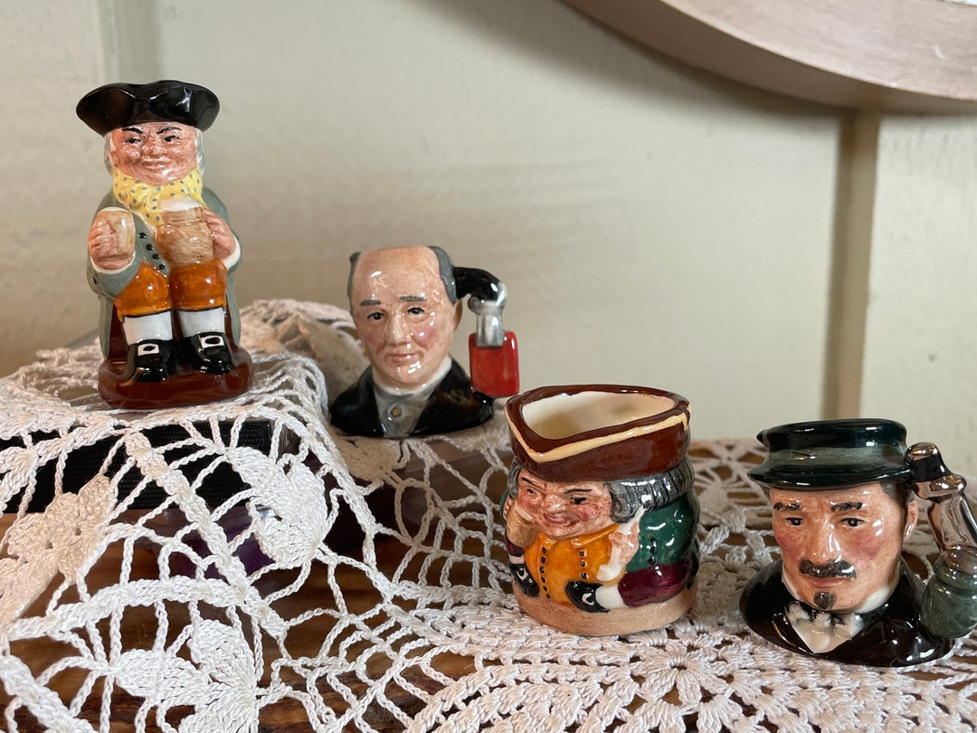 Vintage, Toby Mug, 3 Piece Set, Tiny Toby, Jefferson Hope, Happy John ...