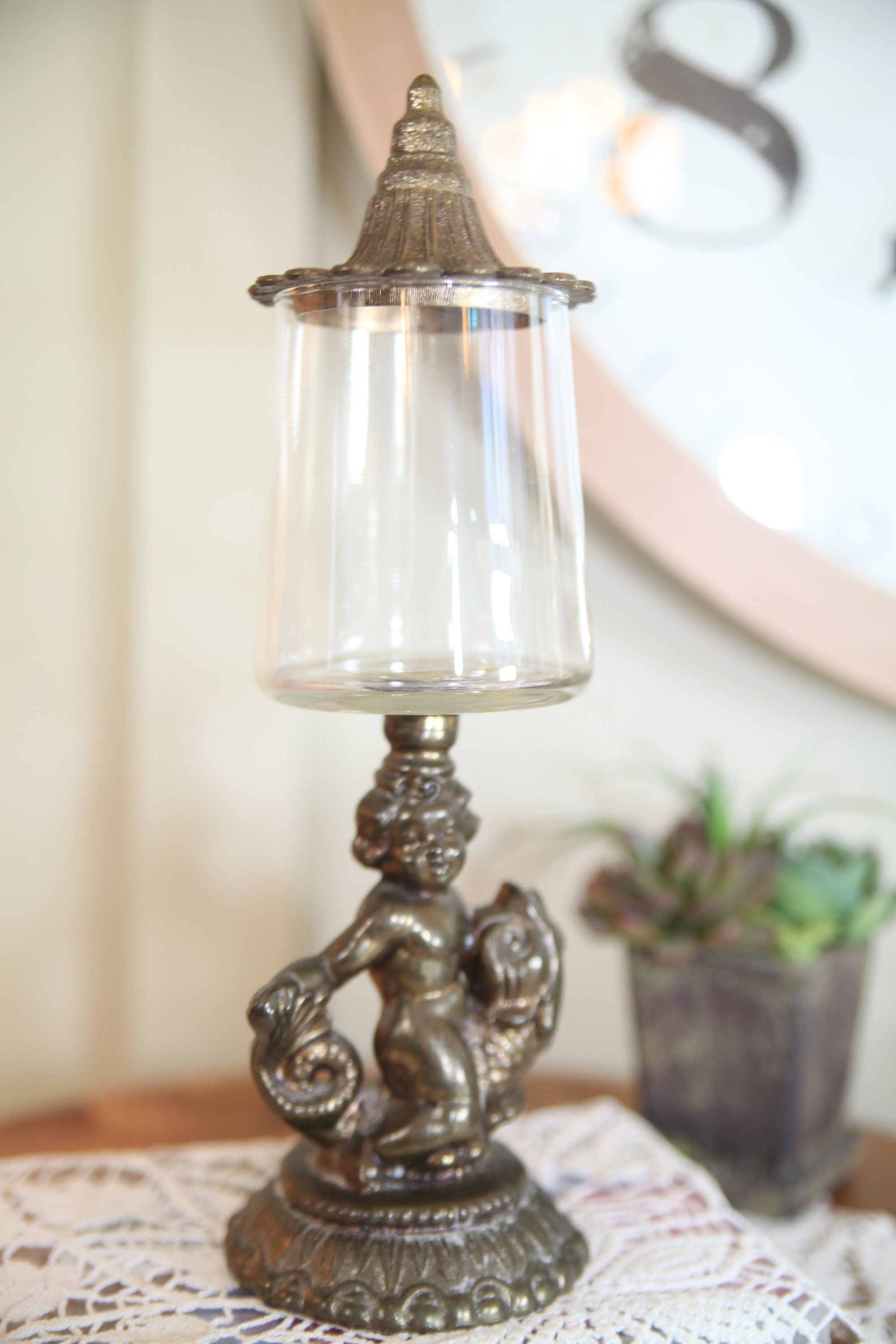 Vintage Antique Kintaro Boy Riding Koi Fish Vanity Figurine - Etsy