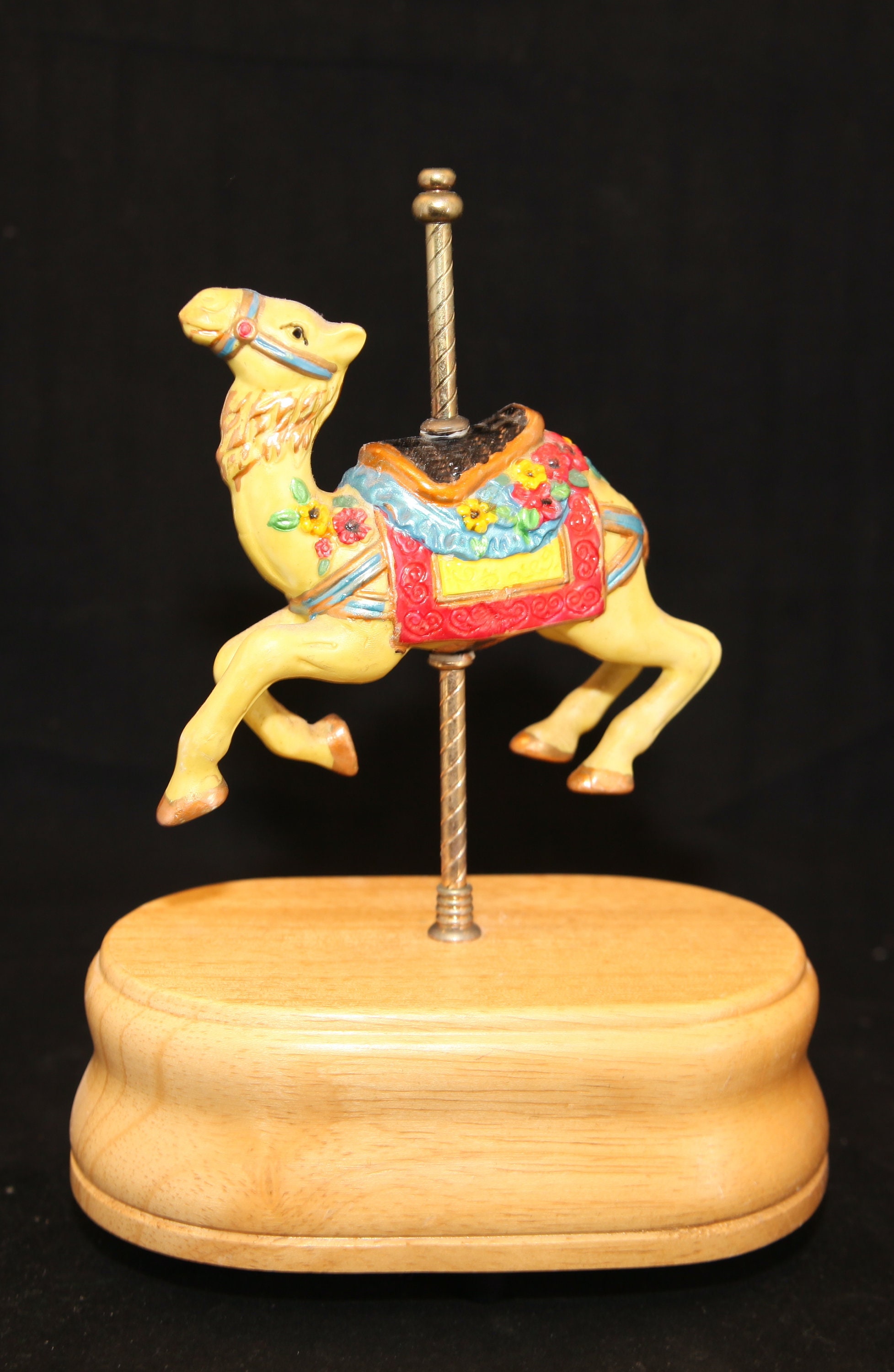 Vintage Porcelain Musical Carousel Camel Carousel Horse Wood | Etsy