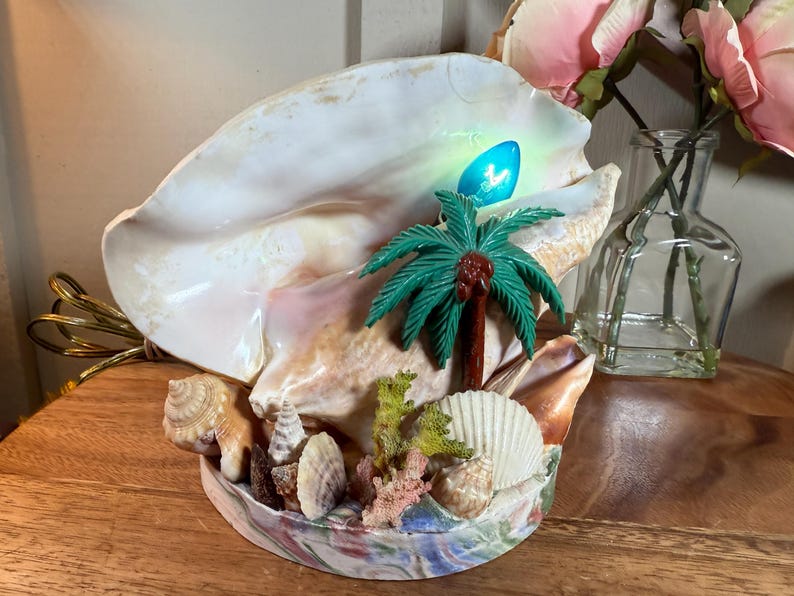 Vintage, Light Up, Sea Shell, Conch Shell, Night Light, 9 Inch, 1960's ...