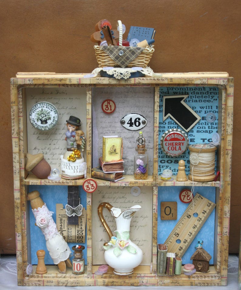 Configuration Box Shadow Box Curio Box Vintage Box - Etsy Canada