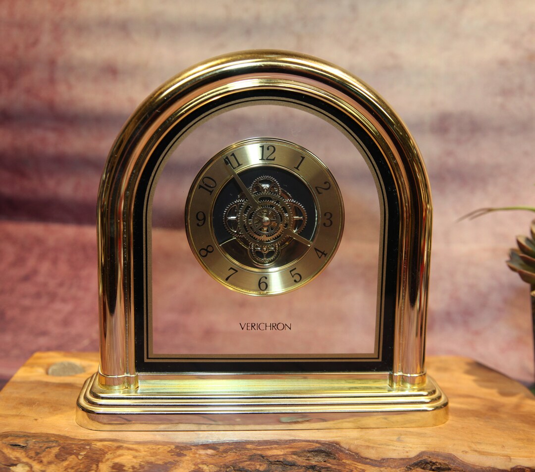 Vintage Open Moving Gear Clock, 7, Verichron, Quartz, Acrylic, 1990's ...