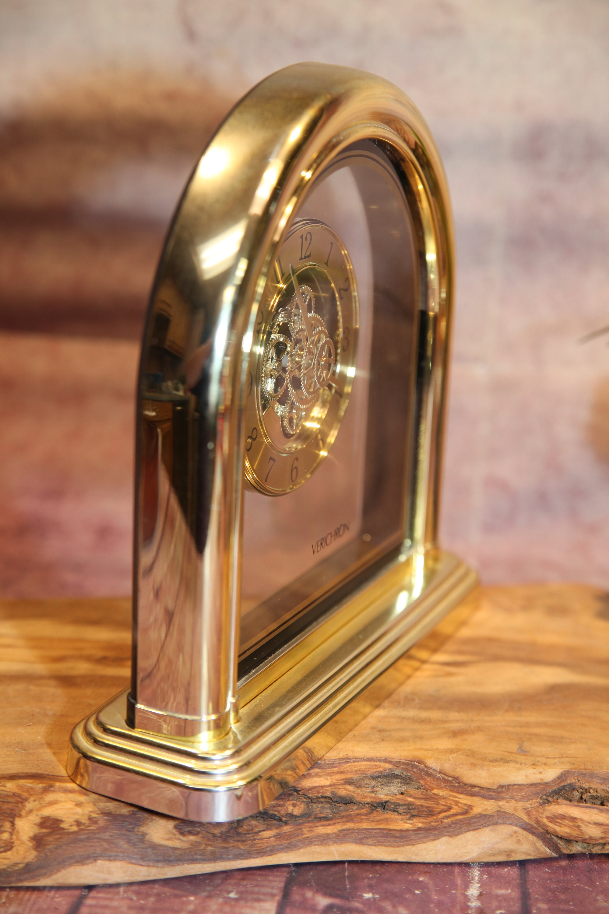 Vintage Open moving Gear Clock 7 Verichron Quartz | Etsy