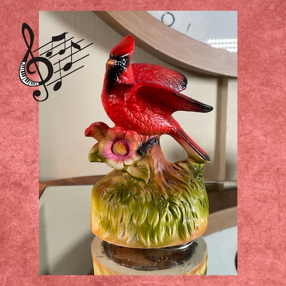 Red Cardinal Music Box Chadwick Miller 1972 Vintage Music - Etsy