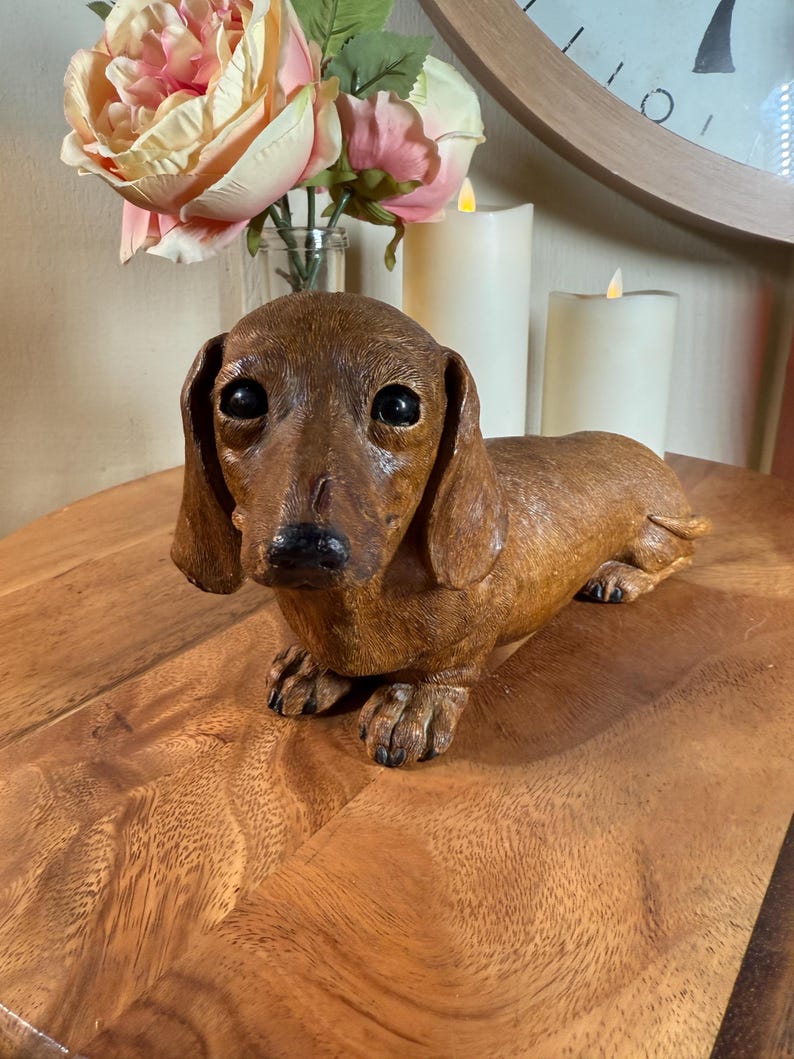 Sandicast, Dachshund, Wiener Dog, Brown, Dog, Statue, Figurine, 8.5 ...