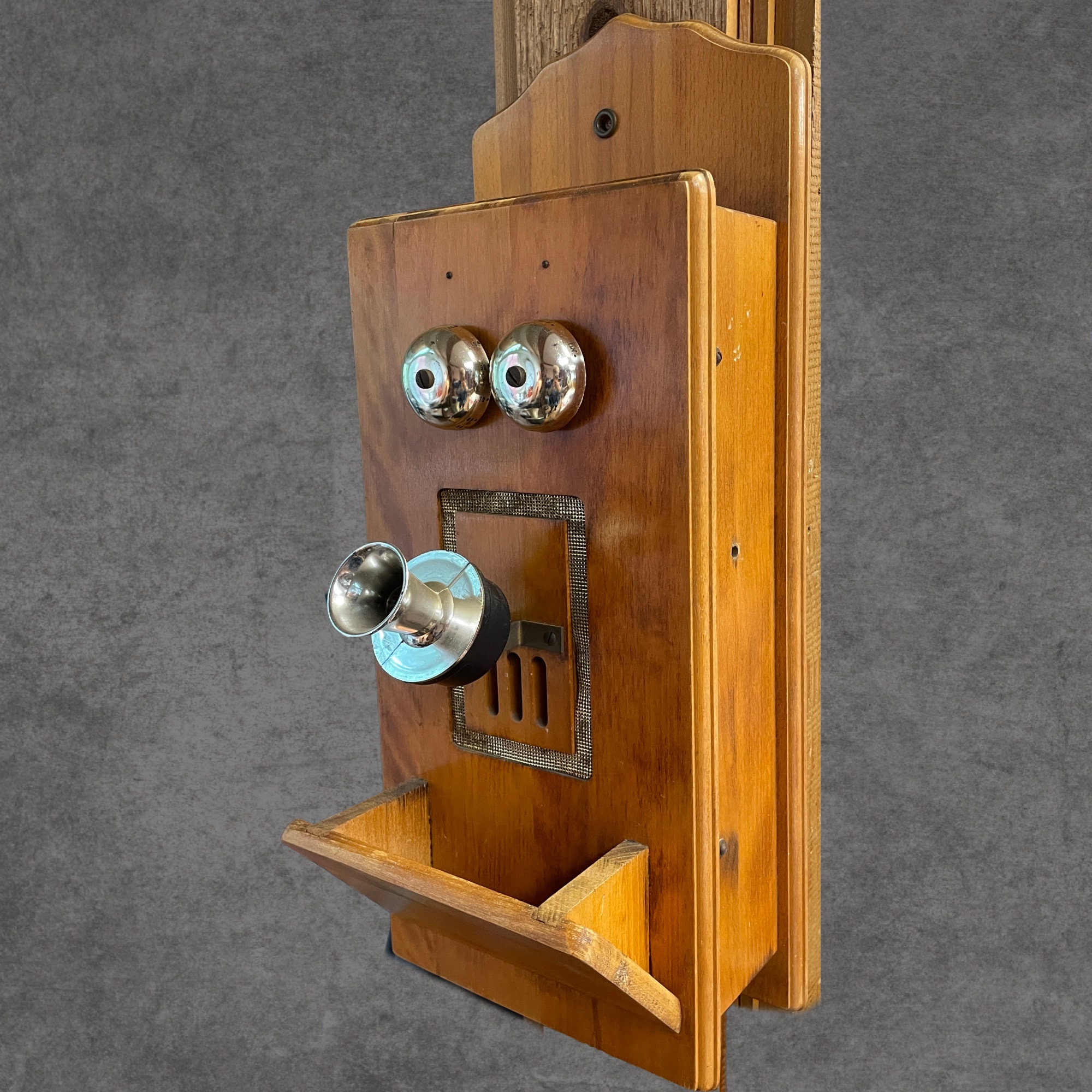 Vintage Wood Wall Hanging Telephone Looking AM Radio Novelty - Etsy