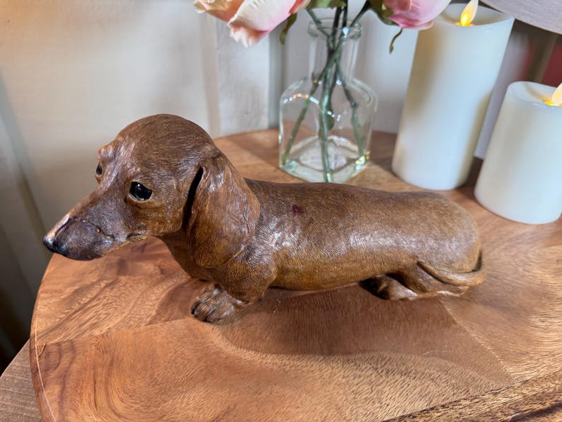 Sandicast, Dachshund, Wiener Dog, Brown, Dog, Statue, Figurine, 8.5 ...