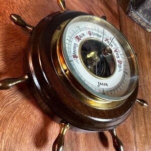 Vintage Barometer, Nautical, Ship, Wheel, German, Jason Brand, Weather ...