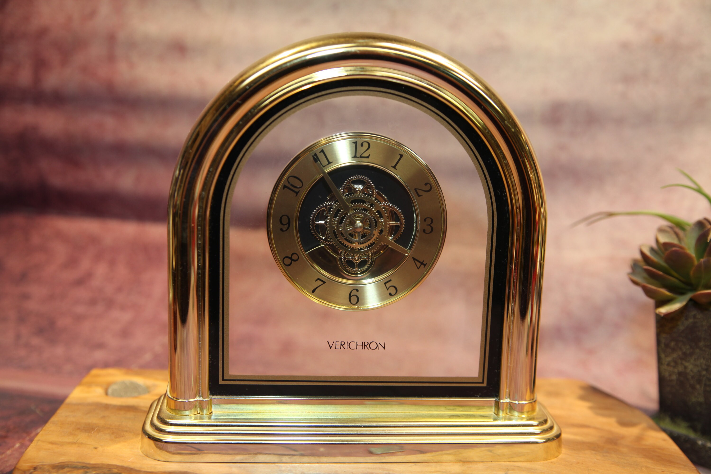 Vintage Open moving Gear Clock 7 Verichron Quartz | Etsy