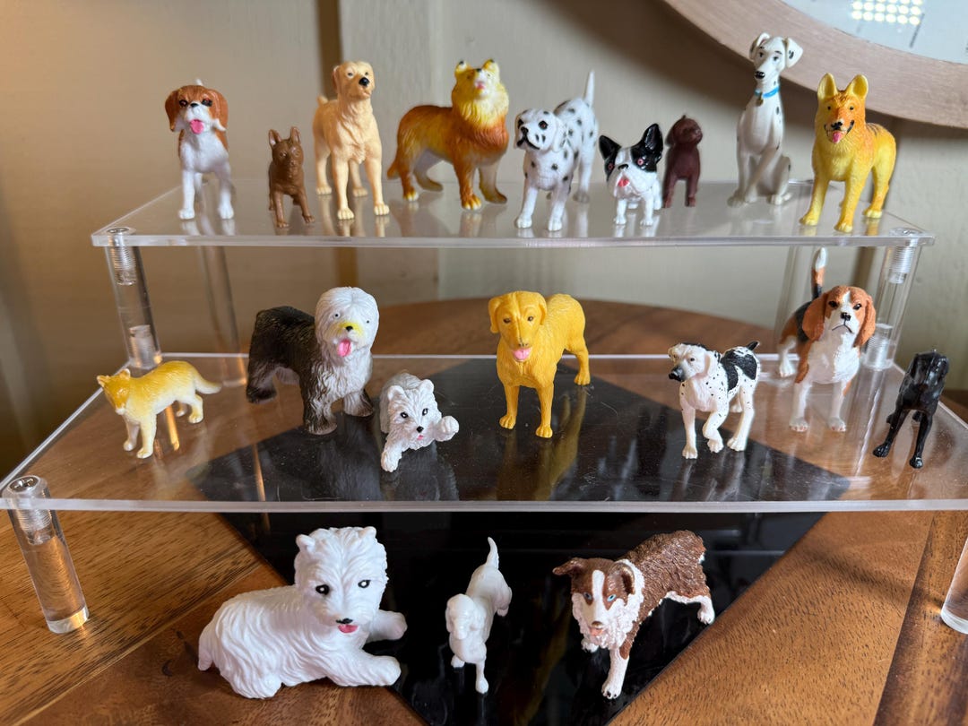 Tiny, Dog, Assortment, 17 Different Plastic Dogs, Novelty, Toy, Dogs ...
