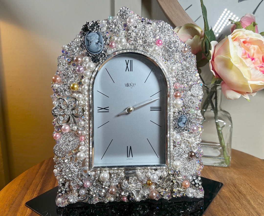 Vintage, Lead Glass, Crystal, Mikasa Clock, Vintage Jewelry ...
