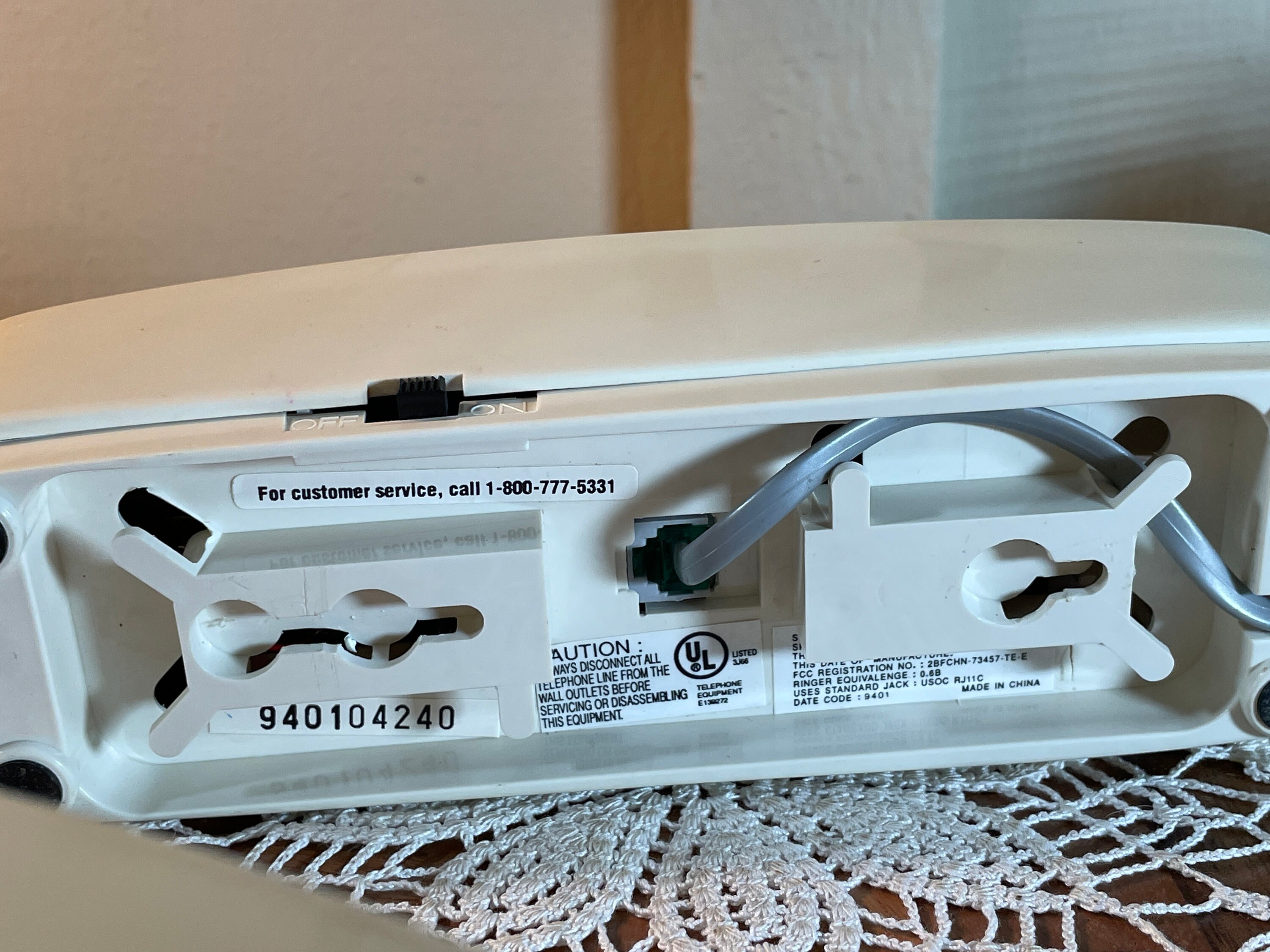 Vintage, 1980's, Spectra, Slim Line, Telephone, Push Button, Cord, Land ...