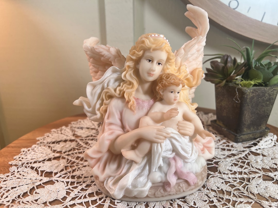 Vintage Roman Seraphim Angel, Holding Baby Jesus, *missing Dove*, 6.5 ...