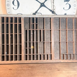 Antique, Wood Printers Box, Type Set Drawer, Tray, Shadow Box, Display ...
