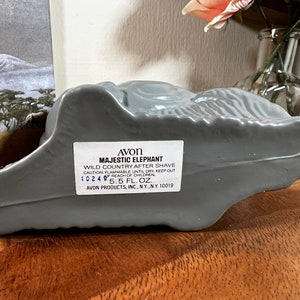 Vintage, Avon, Majestic Elephant, Decanter, Wild Country, Aftershave, 5 ...